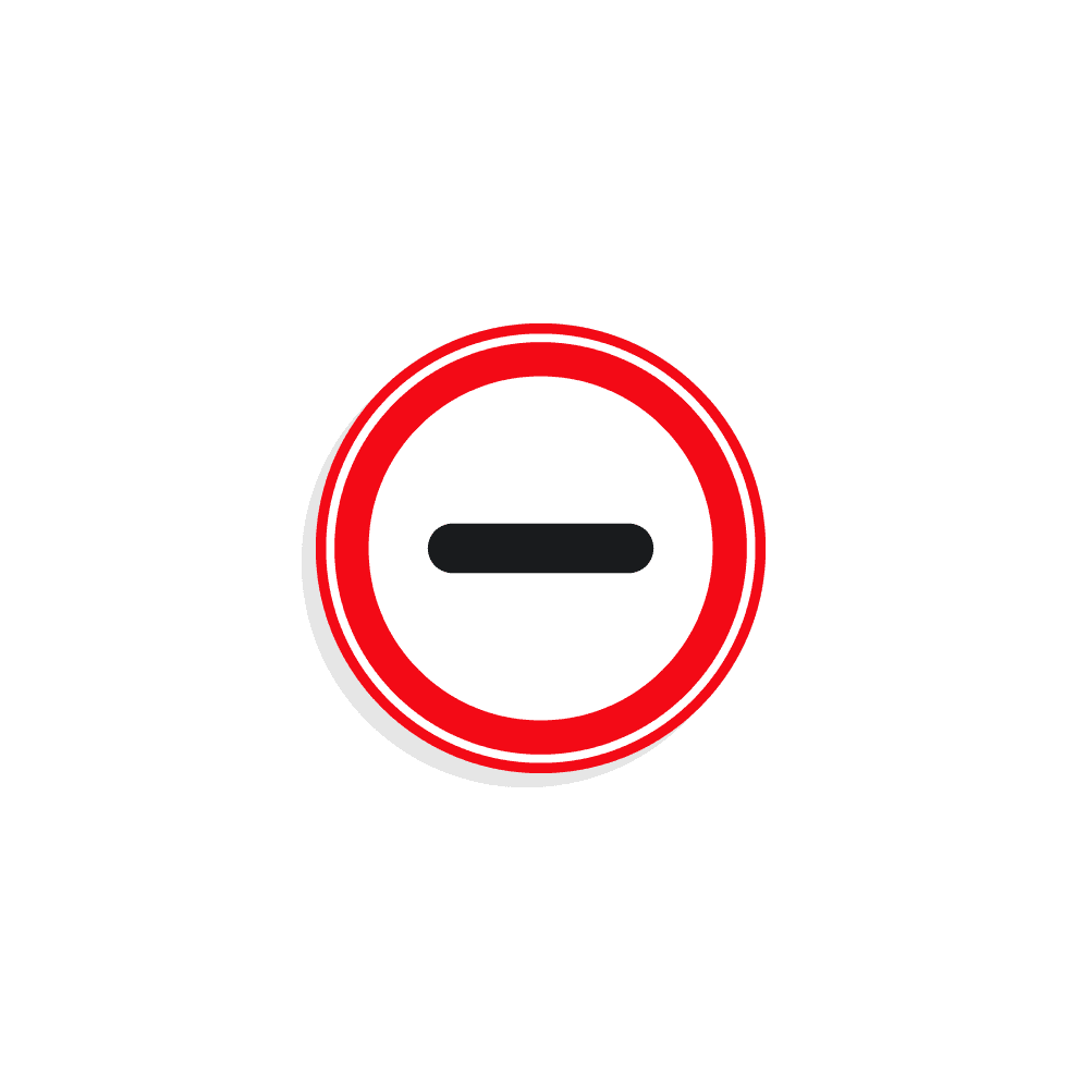 De belangrijkste rode borden op een rij — Theorie Toppers