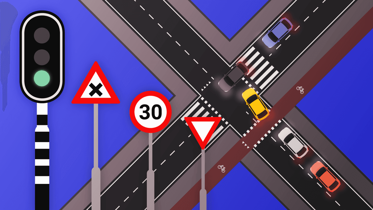 De voorrangsregels van kruispunten lees je hier!